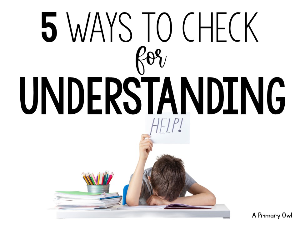 5 Ways to Check for Understanding - A Primary Owl