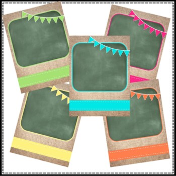 Editable Binder Covers Burlap and Chalkboard - A Primary Owl