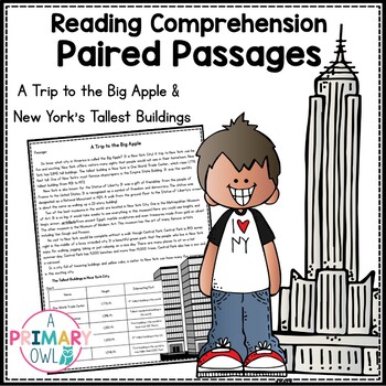Paired Passages Reading Comprehension A Visit to New York Milestones ...