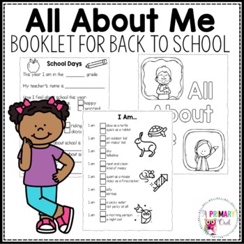 All About Me Back to School Booklet - A Primary Owl