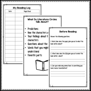 Literature Circles Response Booklet - A Primary Owl