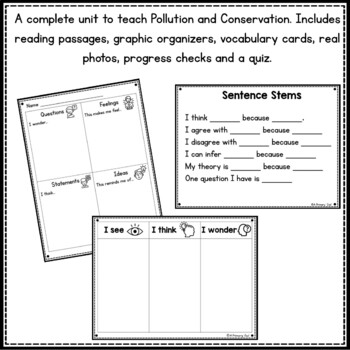 Pollution and Conservation Complete Science Unit - A Primary Owl