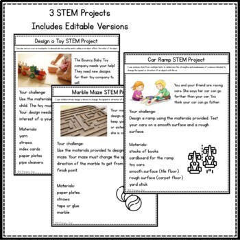 Force and Motion Unit with Mini Book STEM Projects Worksheets - A ...