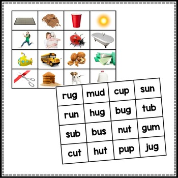 CVC Picture Word Matching Cards with Real Pictures - A Primary Owl
