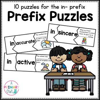 Prefix Puzzles: Word Work Prefix in- A Primary Owl