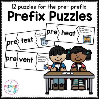 Prefix Puzzles: Word Work Prefix pre- A Primary Owl