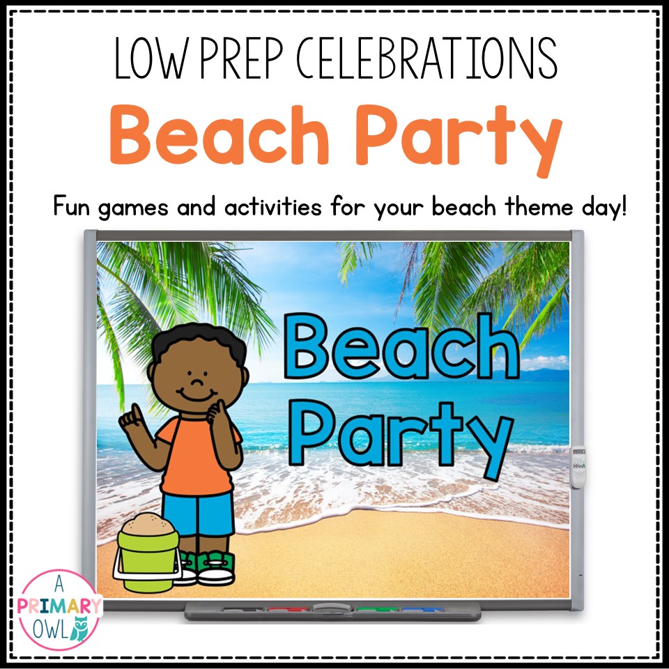 Low Prep Beach Party Celebration Games and Activities Digital - A ...