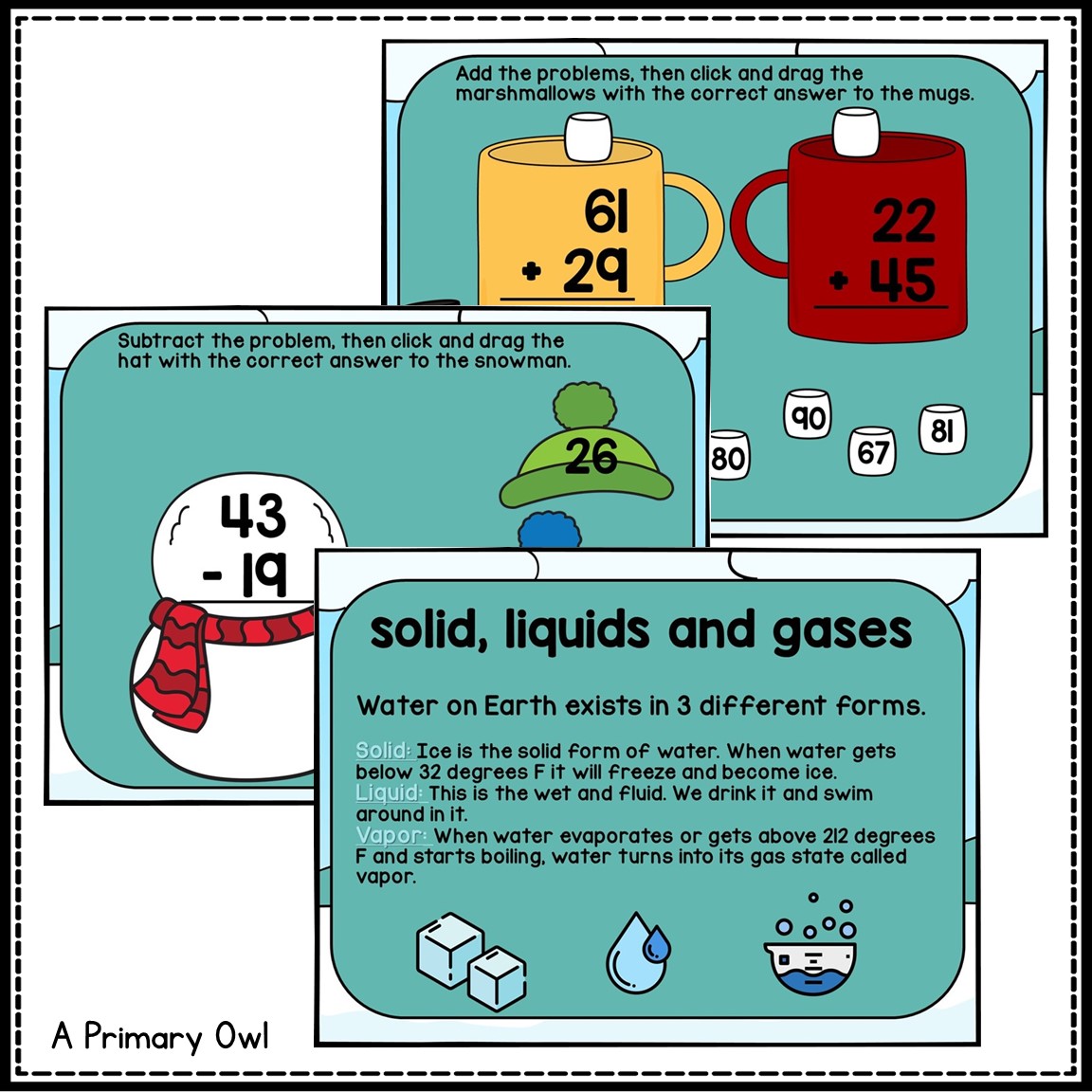 Snow Day Digital Emergency Sub Plan Second Grade - A Primary Owl