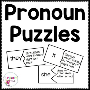 Word Work: Pronoun Puzzles - A Primary Owl