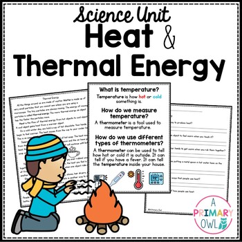 Heat and Thermal Energy Science Unit Third Grade - A Primary Owl