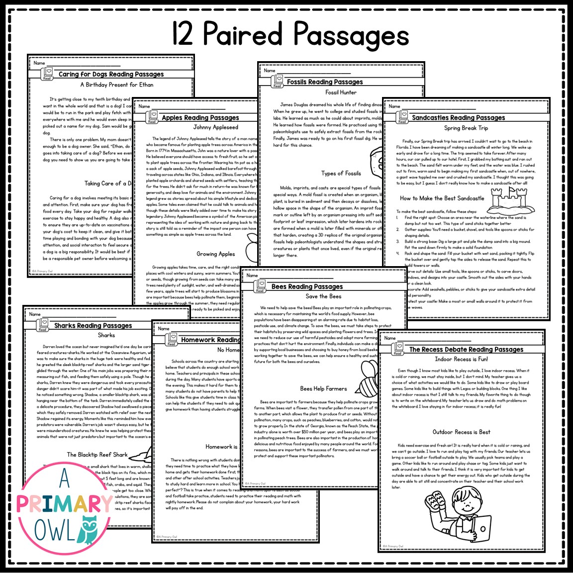 Test Prep Paired Passages with Informational, Narrative, Opinion ...